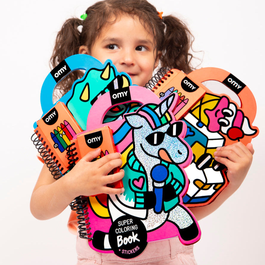 Coloring Book with Stickers for Kids | Creative Activity by OMY