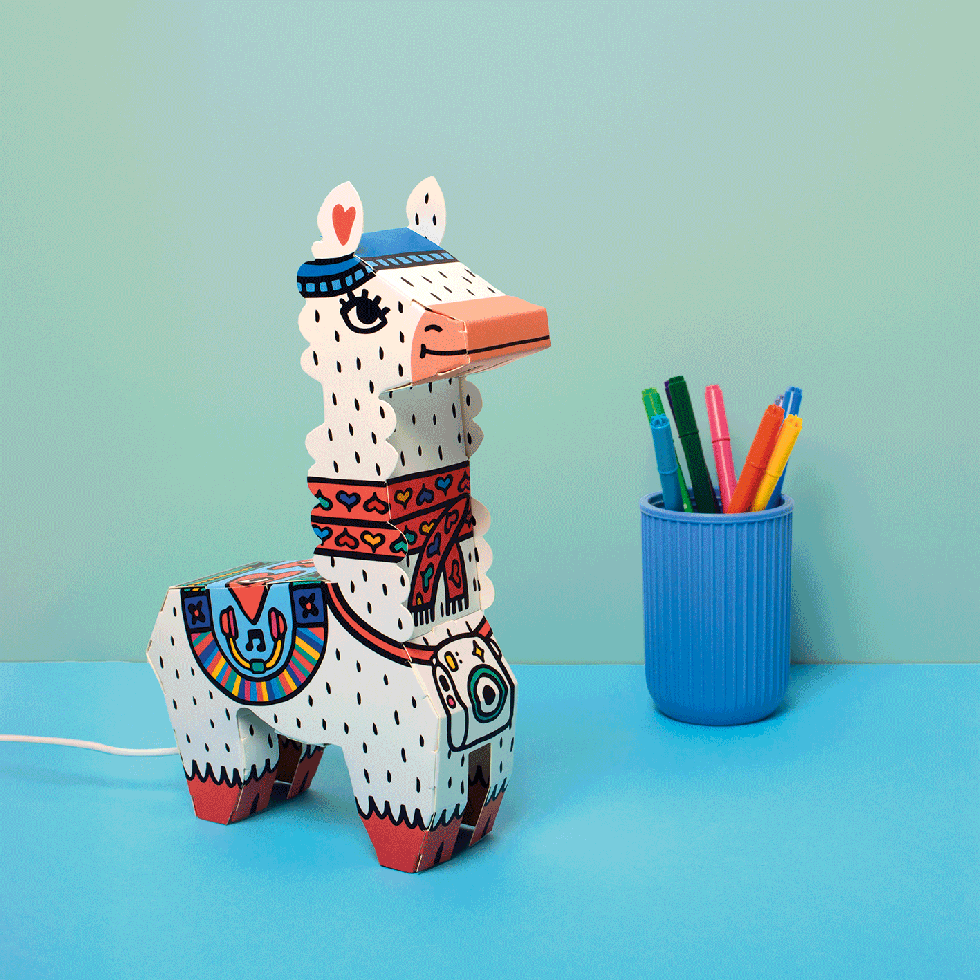 Lama 3D Lamp Kids Room - Creative kids activity | OMY