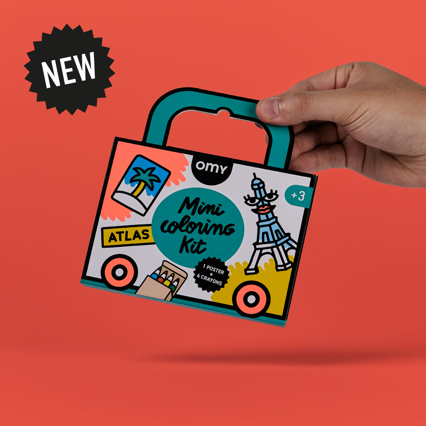 Mini Coloring Kit - Atlas | My First World Tour to Color – OMY