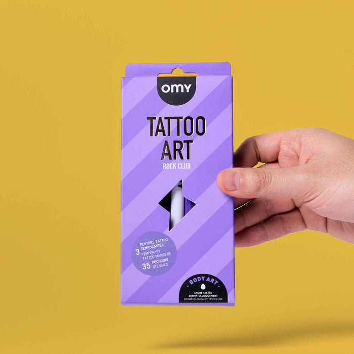 Tattoo Art Rock Club Rotuladores Tatuaje Temporal Set - OMY